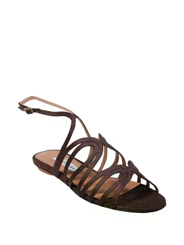 AQUAZZURA Strappy Buckle-fastening Sandals - Brown