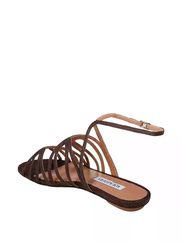 AQUAZZURA Strappy Buckle-fastening Sandals - Brown