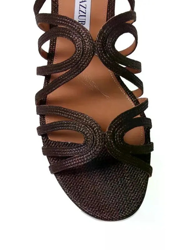 AQUAZZURA Strappy Buckle-fastening Sandals - Brown