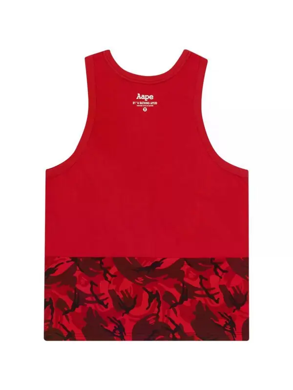 AAPE BY *A BATHING APE Camouflage-print Colourblock Tank Top