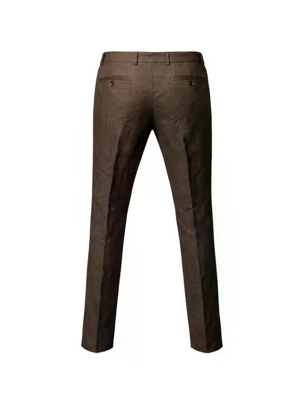 FRANZESE COLLECTION Flat-front Trousers - Brown
