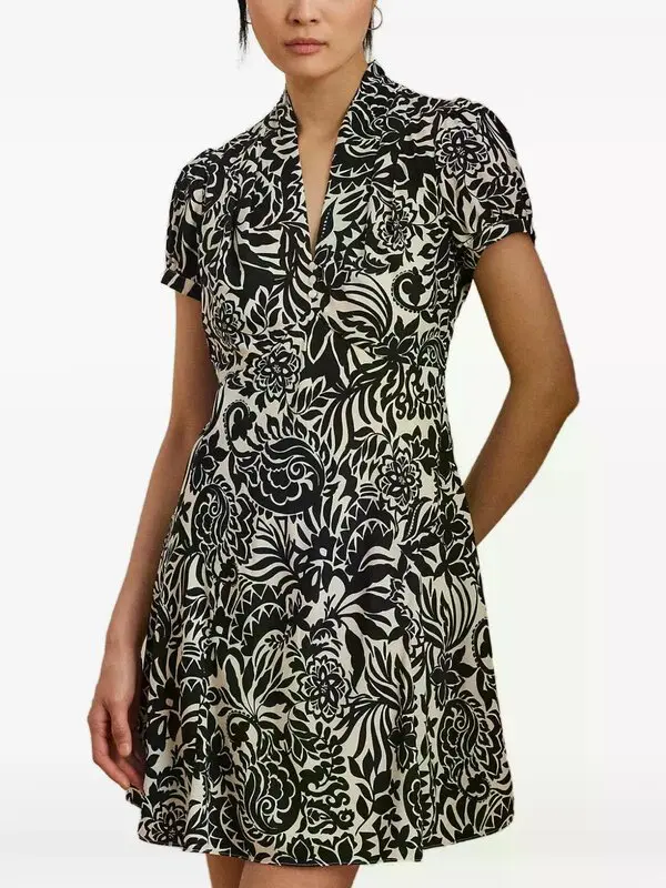 Ralph Lauren Floral-print Mini Dress - Black