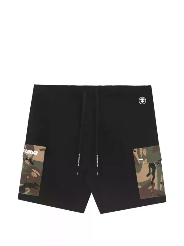 AAPE BY *A BATHING APE Moonface Track Shorts - Black