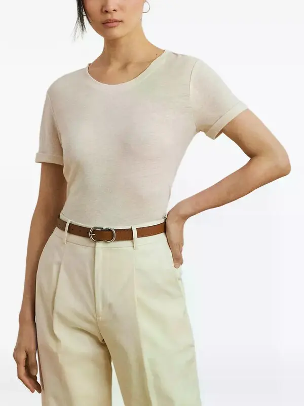 Ralph Lauren Rolled-cuff T-shirt - Neutrals