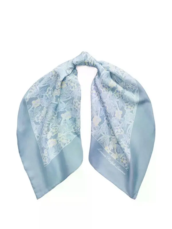 Ralph Lauren Floral-print Scarf - Blue
