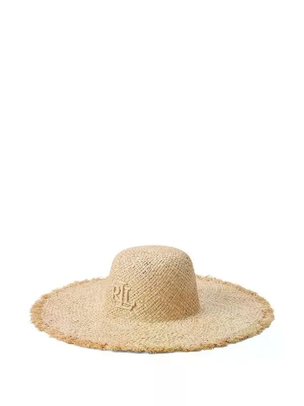 Ralph Lauren Frayed-brim Logo-embroidered Sun Hat - Neutrals