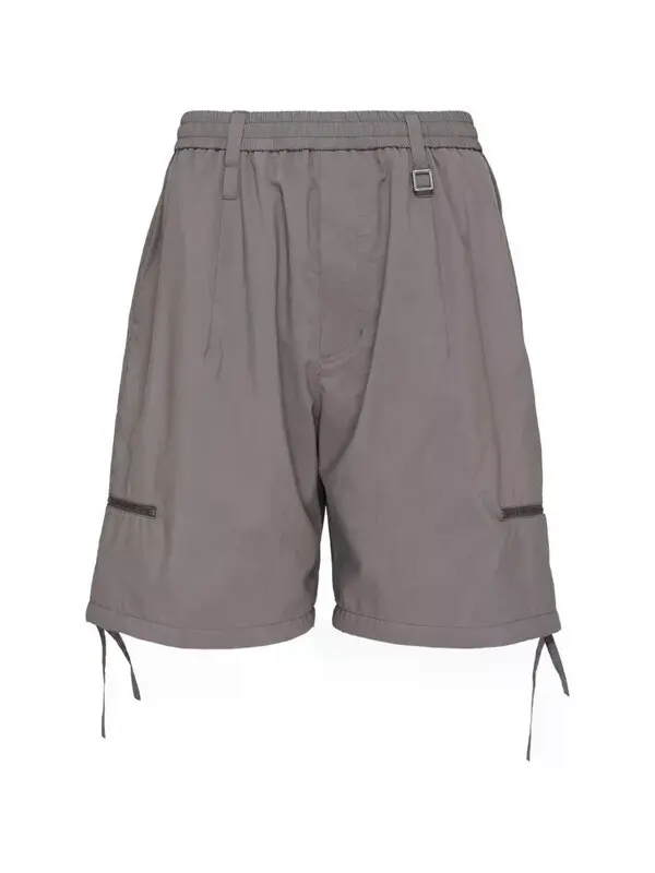 WOOYOUNGMI Zipper Detail Drawstring Hem Shorts - Grey