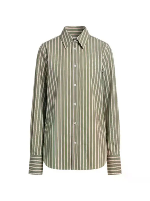 Monse Striped Back-detail Shirt - Green