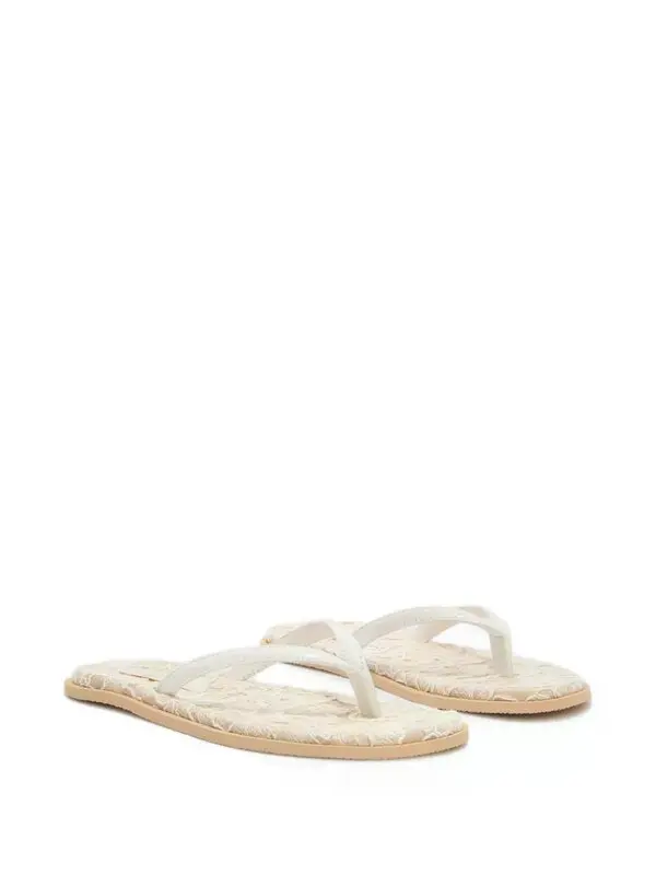 Ermanno Scervino Laced Flip Flops - White