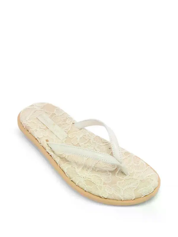 Ermanno Scervino Laced Flip Flops - White