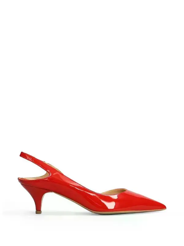 FRATELLI RUSSO Patent-leather Slingback Pumps - Red