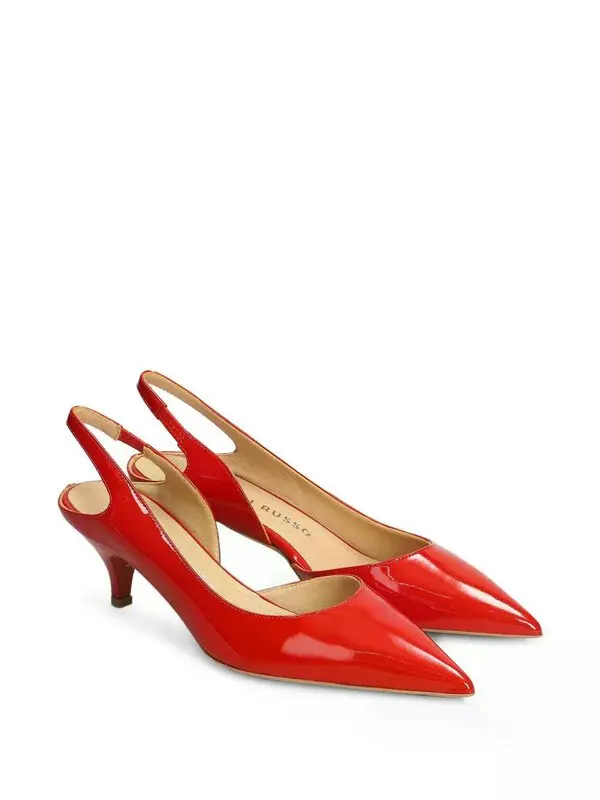 FRATELLI RUSSO Patent-leather Slingback Pumps - Red