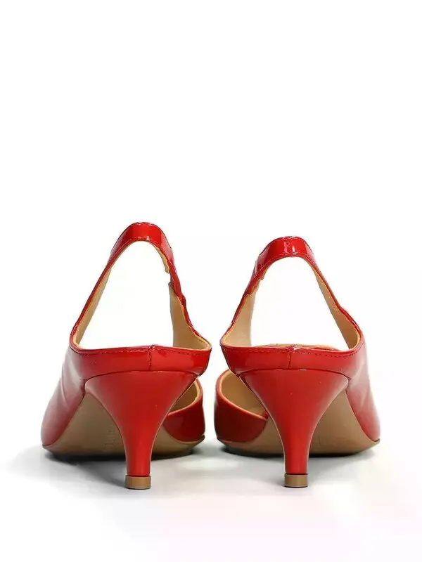 FRATELLI RUSSO Patent-leather Slingback Pumps - Red