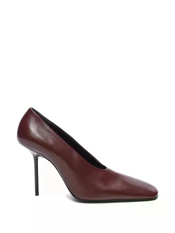 Victoria Beckham Square-toe Leather Pumps - Red