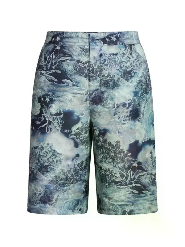 Off-White Graphic-print Shorts - Blue