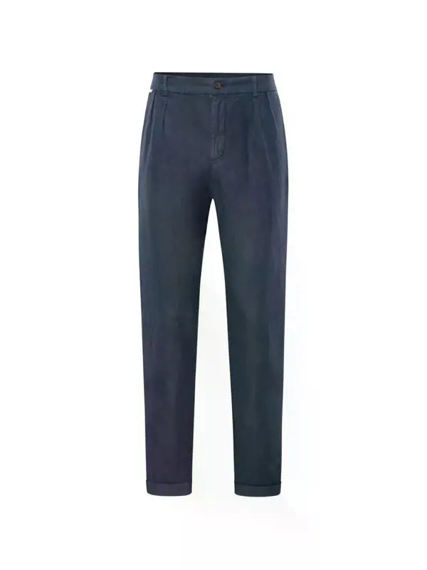 04651 HANDELSGESELLSCHAFT MBH & CO. KG Pleated Linen Trousers