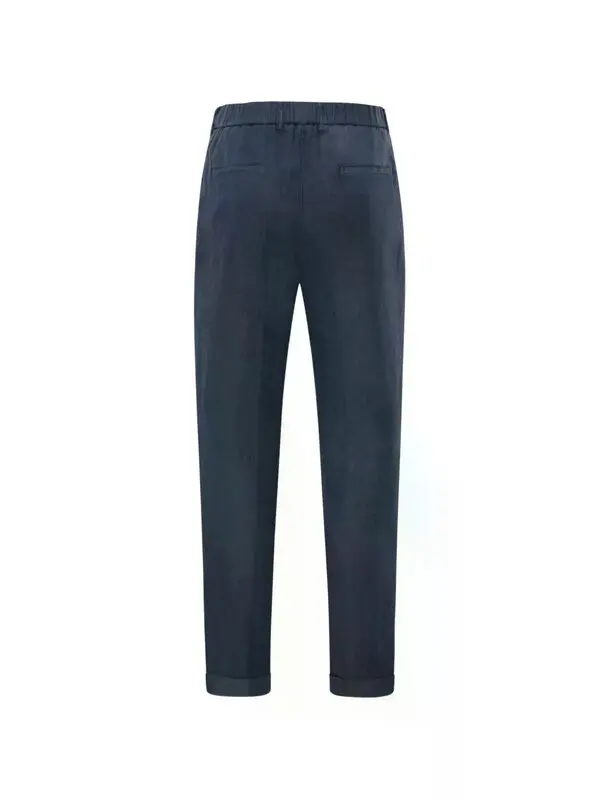 04651 HANDELSGESELLSCHAFT MBH & CO. KG Pleated Linen Trousers