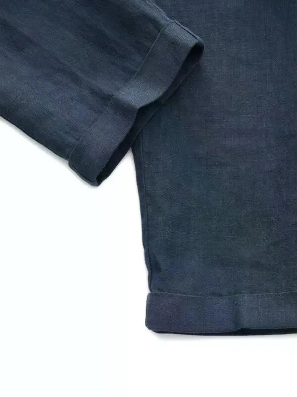 04651 HANDELSGESELLSCHAFT MBH & CO. KG Pleated Linen Trousers
