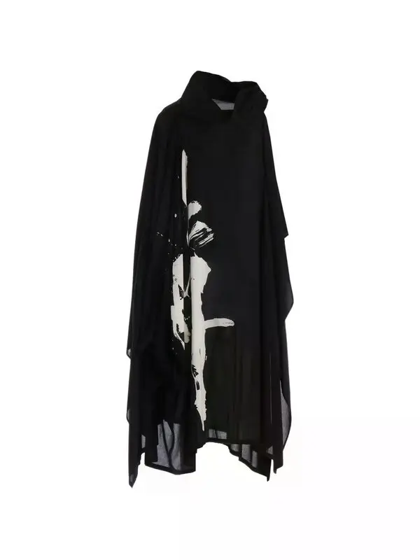 Yohji Yamamoto Ry Lawn Midi Dress - Black