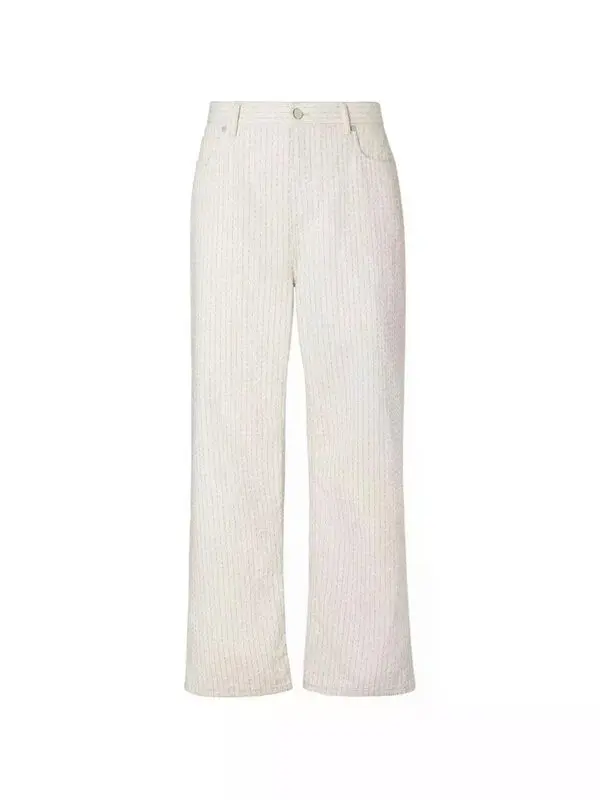 Fendi Topstitched Straight-leg Jeans - Neutrals