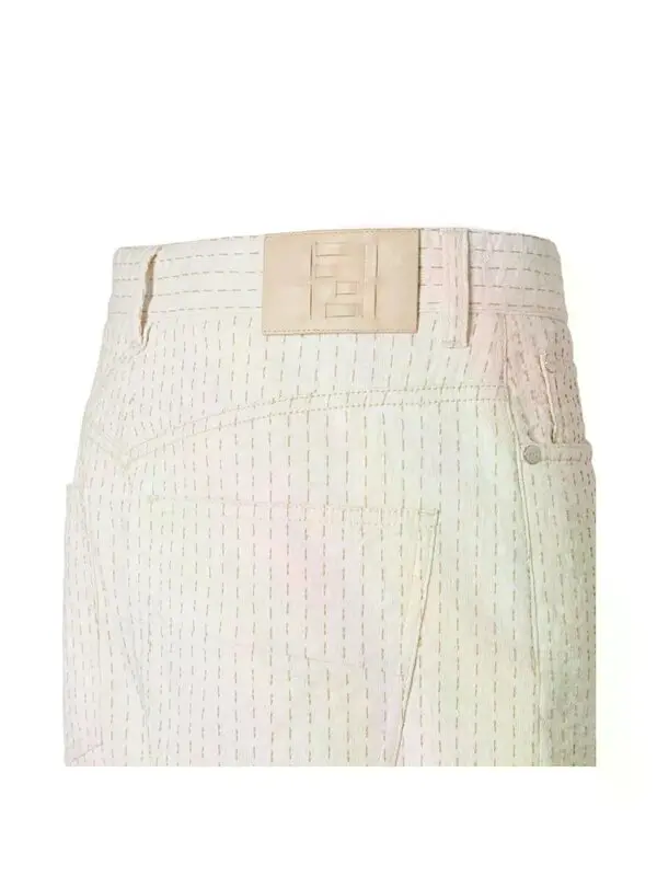 Fendi Topstitched Straight-leg Jeans