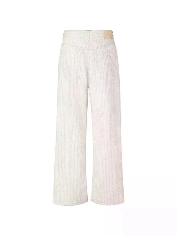 Fendi Topstitched Straight-leg Jeans