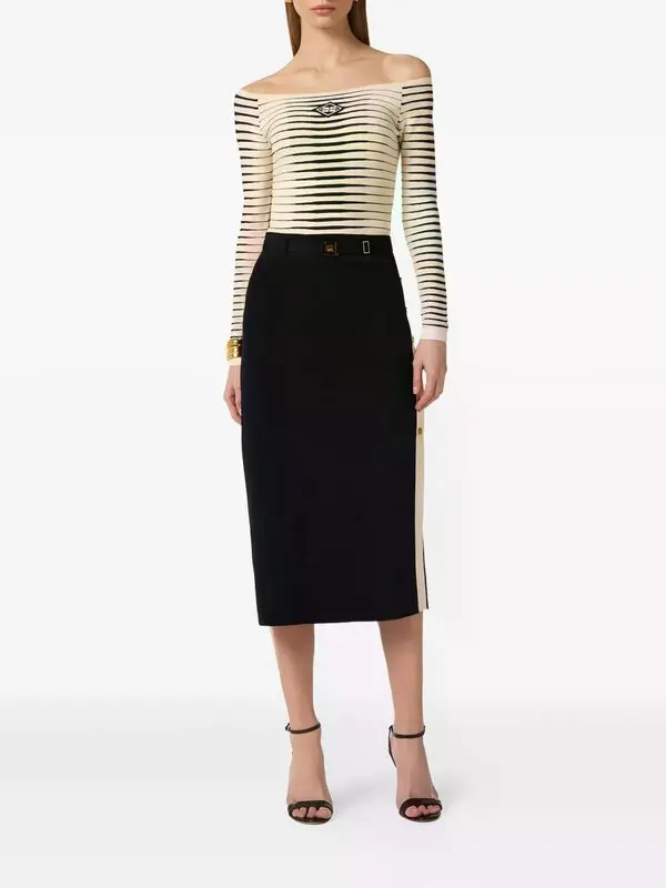 Elisabetta Franchi Off-the-shoulder Bodysuit - Neutrals