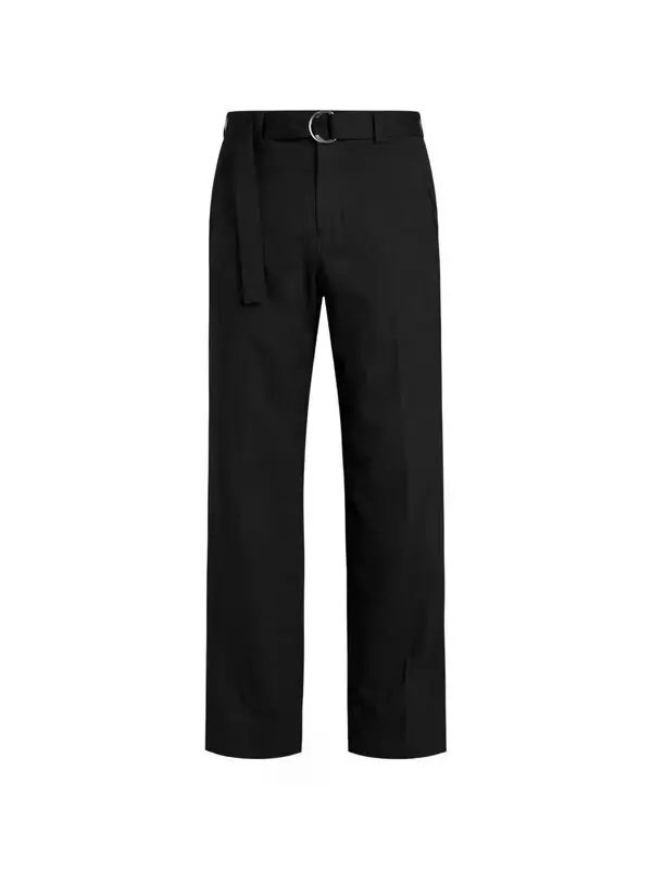 PT TORINO Belted Straight-leg Trousers - Black