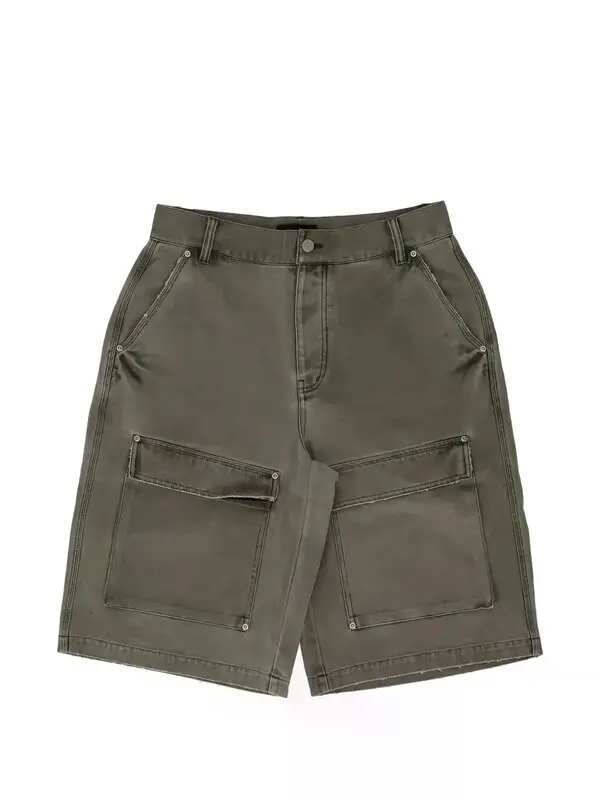 PURPLE BRAND Faded-effect Cargo Shorts - Green