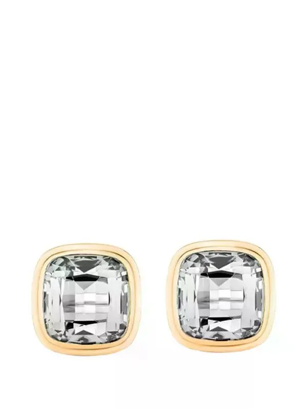 Goshwara Manhattan Cushion Stud Earrings - Gold