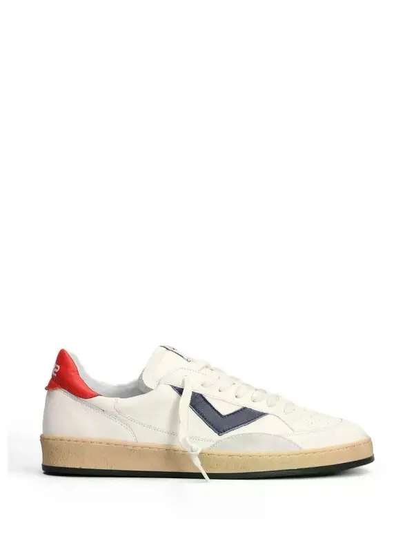 4B12 Panelled Leather Sneakers - Neutrals