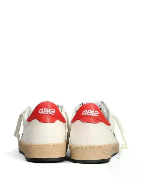 4B12 Panelled Leather Sneakers - Neutrals