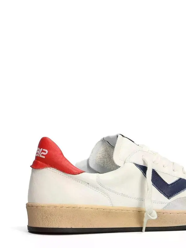 4B12 Panelled Leather Sneakers - Neutrals