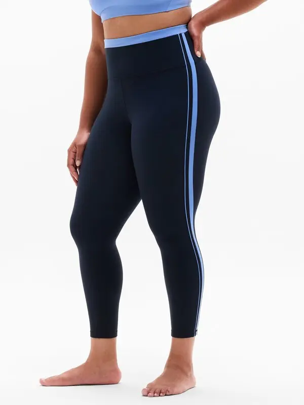 Athleta Elation Sport Stripe 7/8 Legging - Waterfall/navy