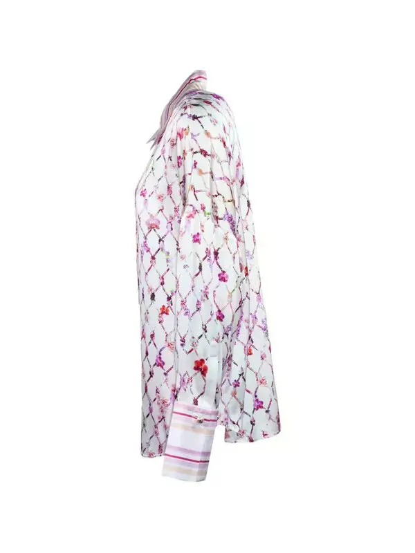 GENNY Floral Print Silk Shirt