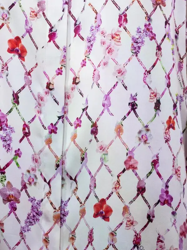 GENNY Floral Print Silk Shirt
