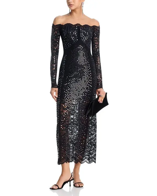Rabanne Sequined Lace Gown