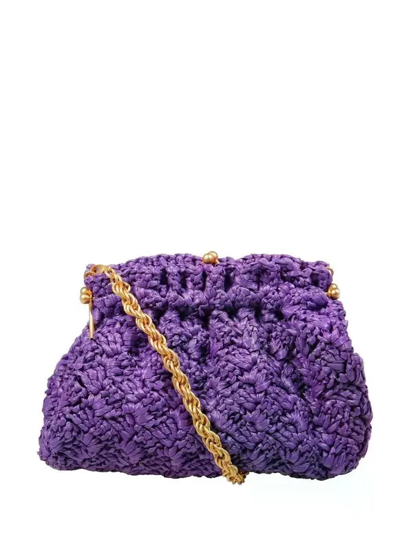 AMATO DANIELE Ravioli Interwoven Clutch Bag - Purple