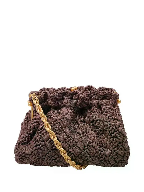 AMATO DANIELE Ravioli Interwoven Clutch Bag - Brown