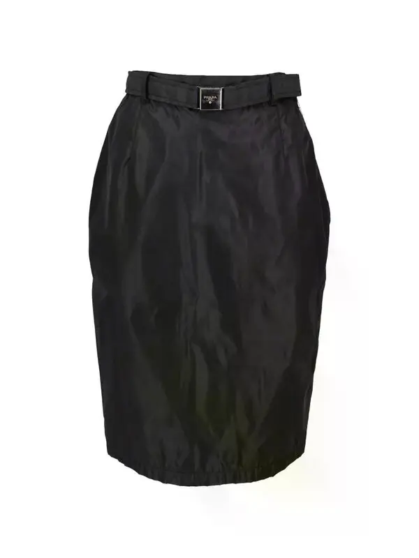 Prada Re-nylon Belted Skirt - Black