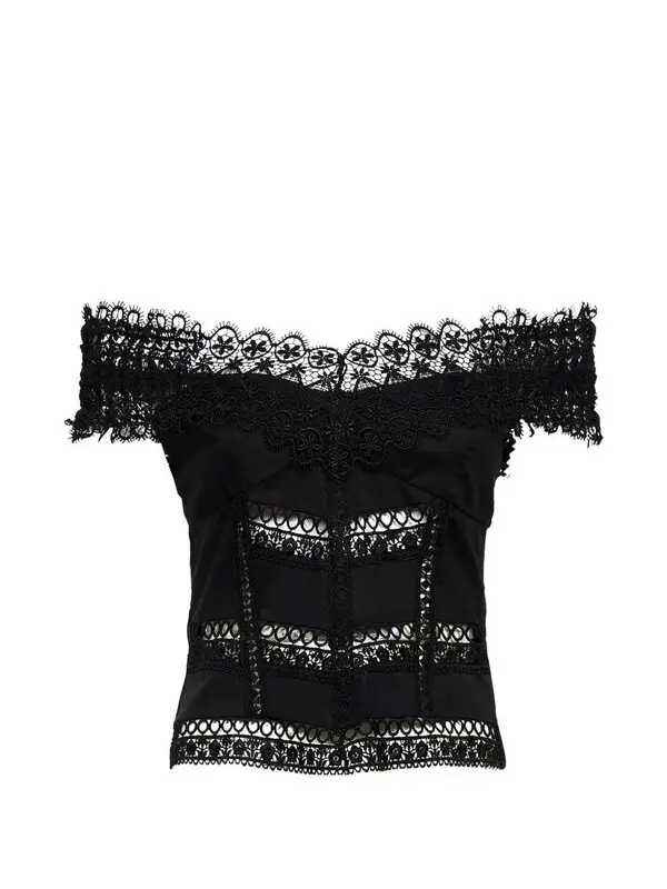 Charo Ruiz Ibiza Elisette Lace Blouse - Black
