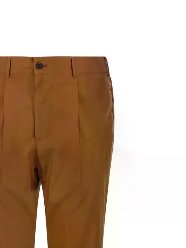 SANTANIELLO Pleated Trousers - Brown