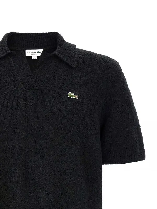 Lacoste Logo-embroidered Polo Shirt - Black