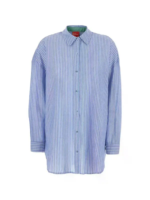 MERCI Striped Long-sleeve Shirt - Blue