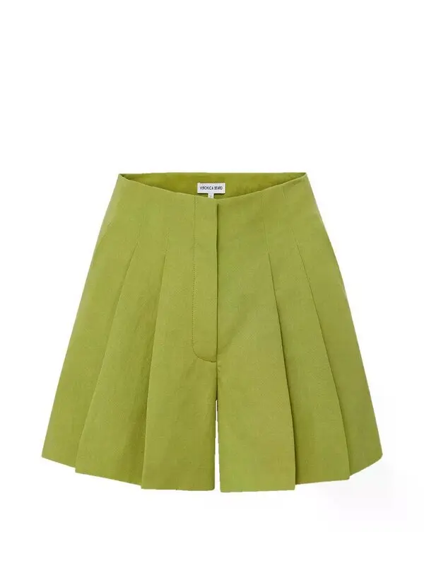Veronica Beard Gables Pleated Shorts - Green