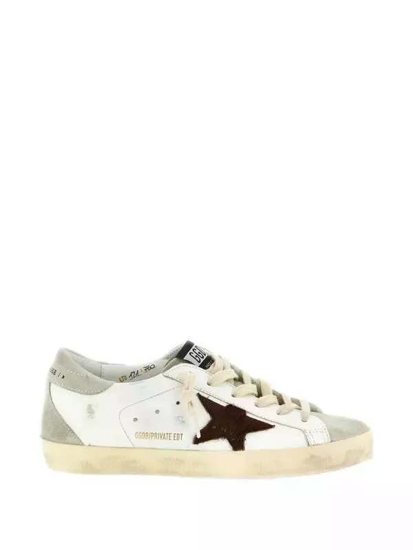GOLDEN GOOSE Superstar Pony-hair Star Sneakers - White