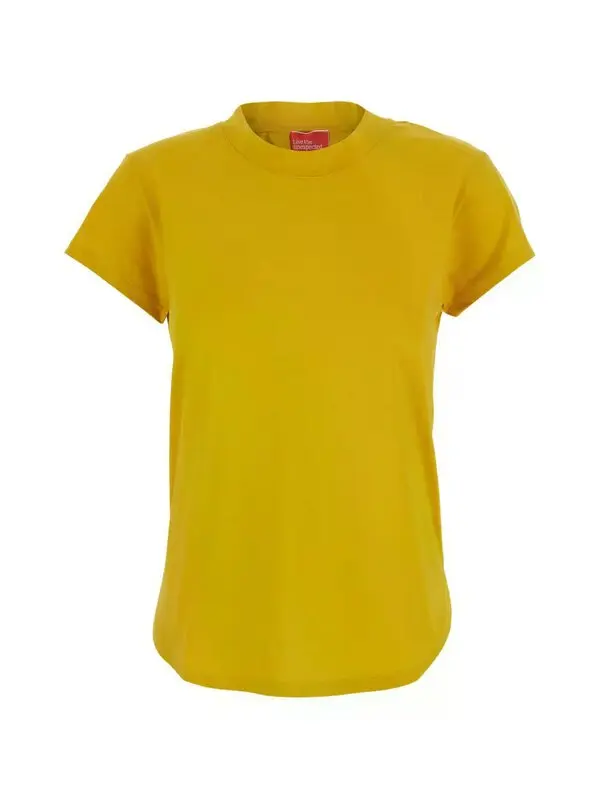 MERCI Crew-neck Short-sleeve T-shirt - Yellow