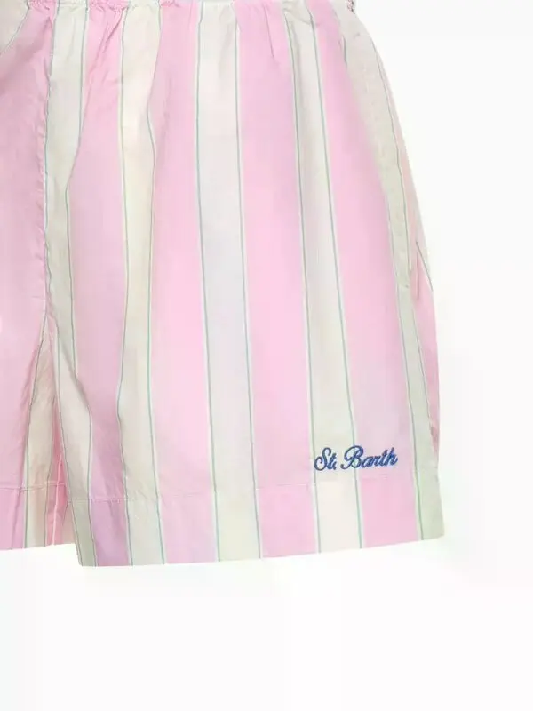 MC2 SAINT BARTH Meave Striped Shorts - Pink