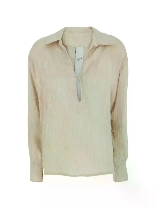 RAME Frayed Blouse - Neutrals