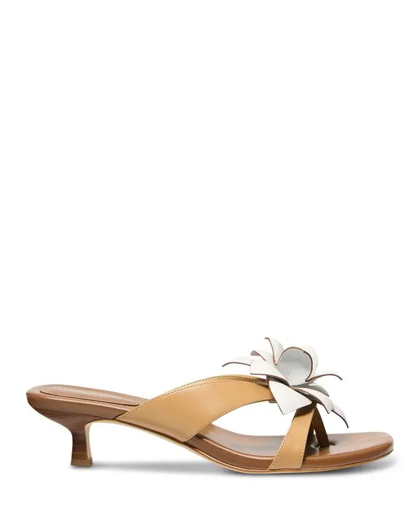 Michael Kors Jacie Kitten Heel Sandals - Peanut